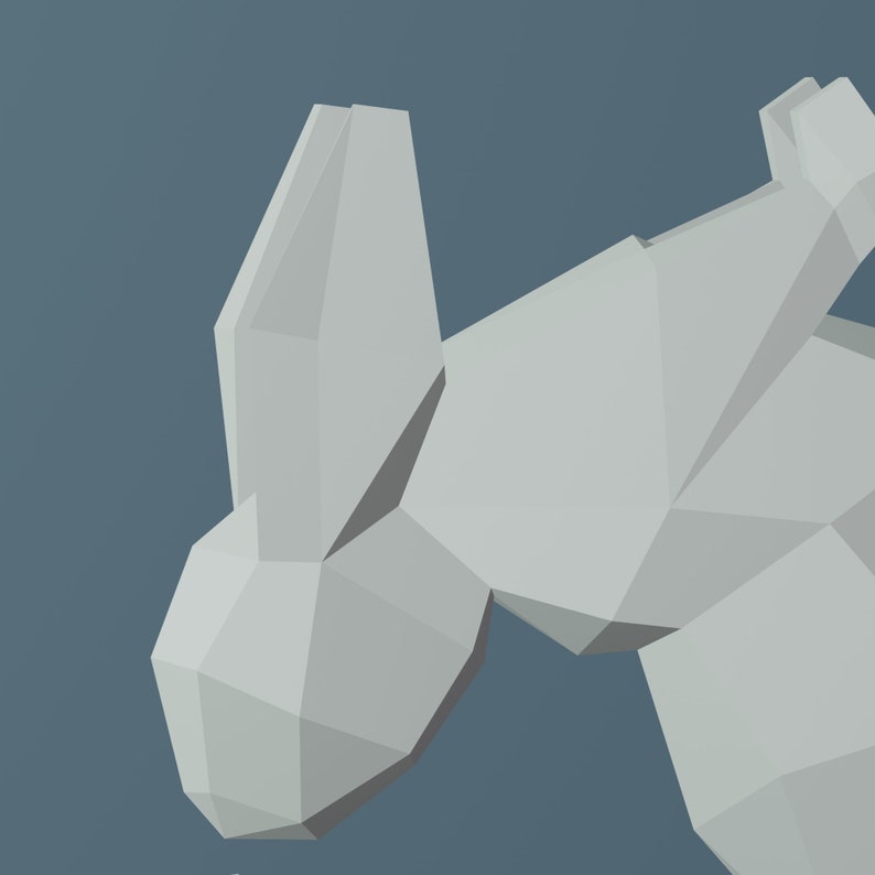 Papercraft Rabbit SVG PDF. Paper Craft Rabbit Model Rabbit - Etsy