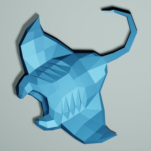 Manta Ray XXL Papercraft, SVG-PDF, Create Your Own 3D Papercraft Manta ...