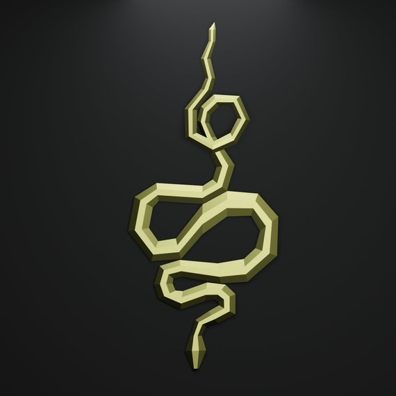 Snake Papercraft Wall PDF-SVG-DXF Pepakura Lowpoly Low - Etsy