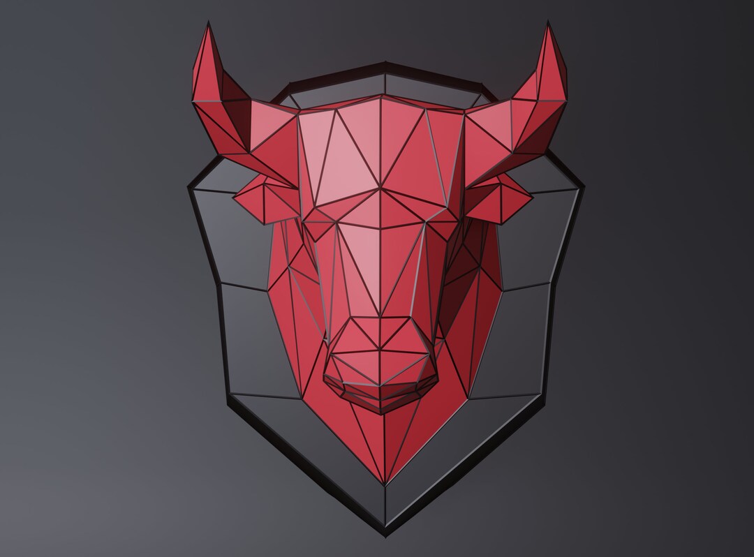 Papercraft Bull, SVG, PDF. Paper Craft Bull Angry Model, Bull PDF ...