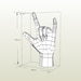 Hand Papercraft ,PDF-SVG, Rock and Roll 3D Hand Papercraft Template ...