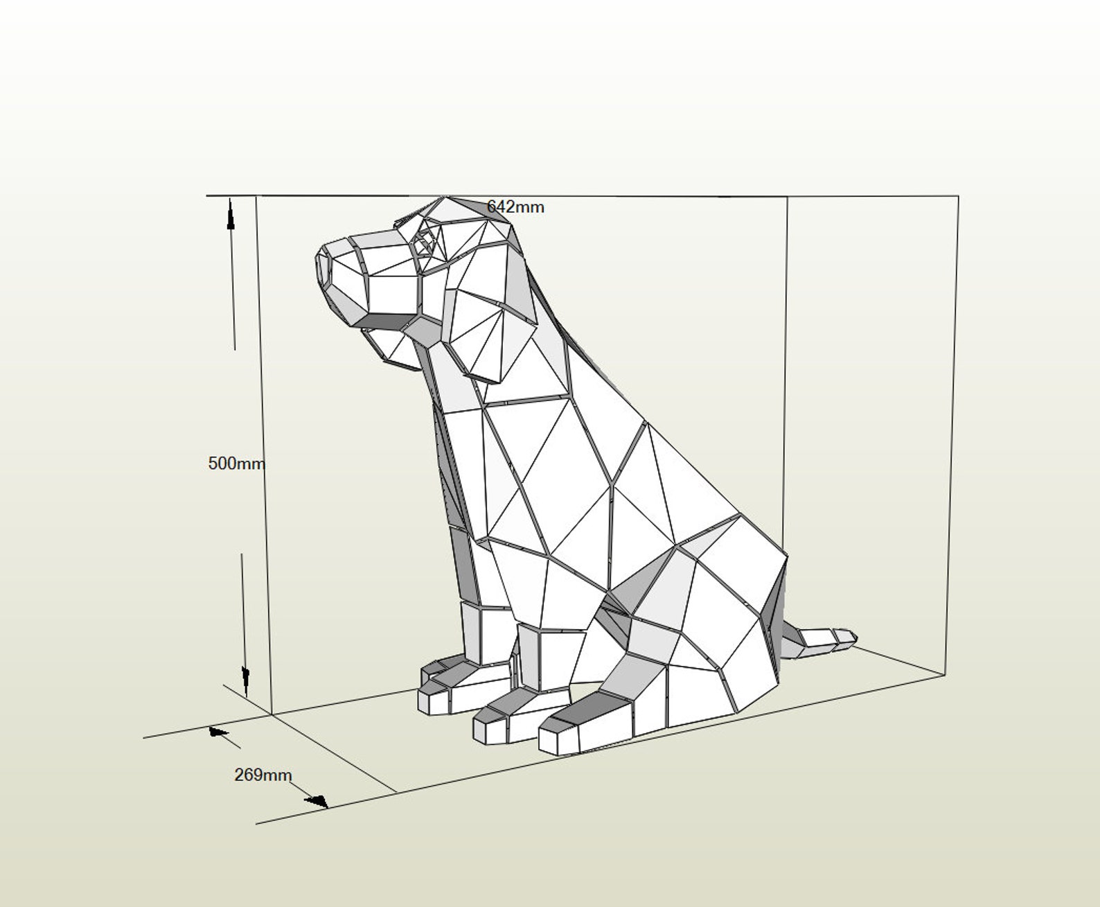 Papercraft Beagle SVG PDF. Paper Craft Dog Model Beagle PDF - Etsy