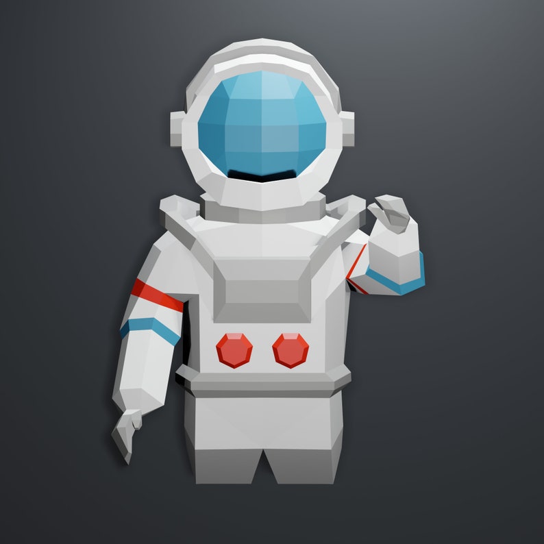 Paper Craft Astronaut SVG PDF Spaceman 3D Paper Model Paper - Etsy