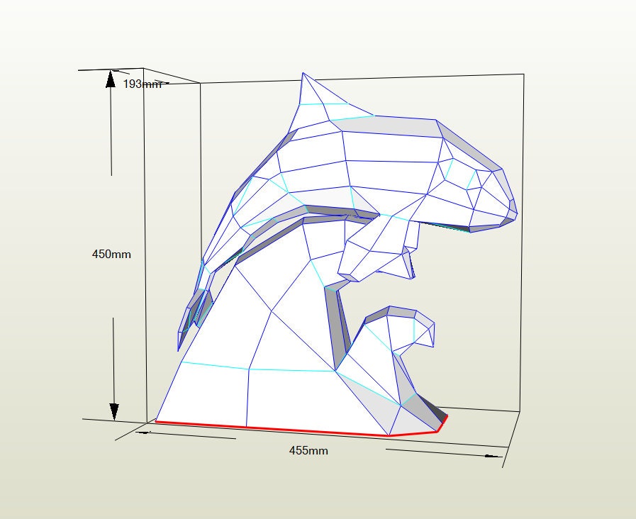 WHALE PAPERCRAFT Orca on Wave Animal 3D Low Poly Paper - Etsy