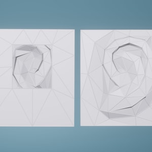 Papercraft Ear, Svg, Pdf Cricut Paper Craft Davids Ear, Ear Pdf ...