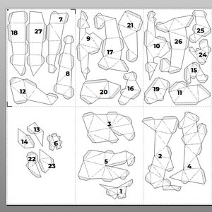 Hamster Mask Papercraft, PDF, SVG, DXF Hamster Low Poly, Papercraft 3d ...