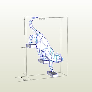 Cat Papercraft, 3D PDF Template, Papercraft Animals, Low Poly DIY, DIY ...