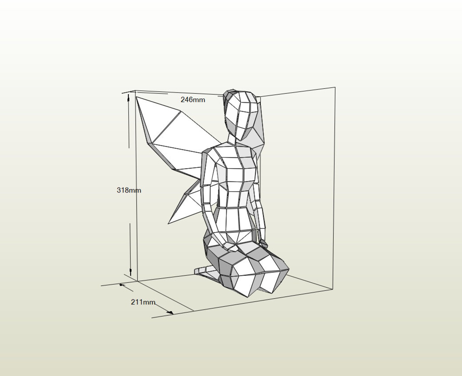 Papercraft Fairy Women Sculpture SVG PDF Cricut Papercraft - Etsy