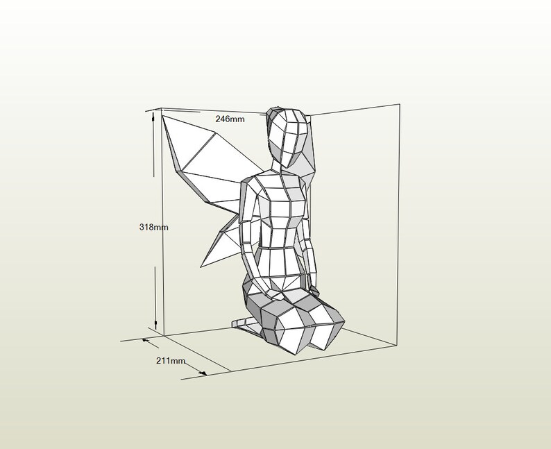 Papercraft Fairy Women Sculpture SVG PDF Cricut Papercraft - Etsy