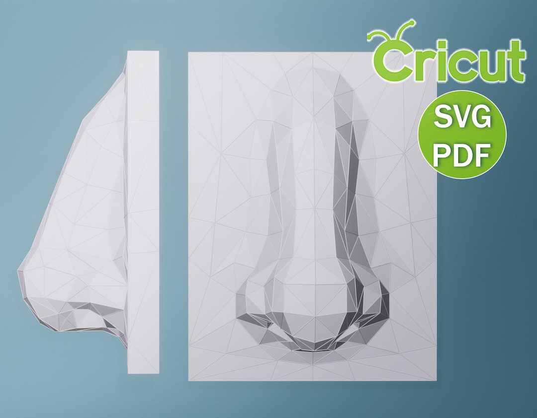 Papercraft Nose, Svg, Pdf Cricut Paper Craft Davids Nose, Nose Pdf ...