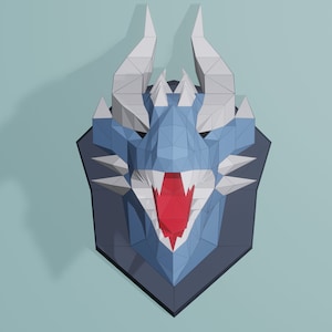 Papercraft Dragon, SVG, PDF. Paper Craft Dragon Model, Dragon Angry PDF ...