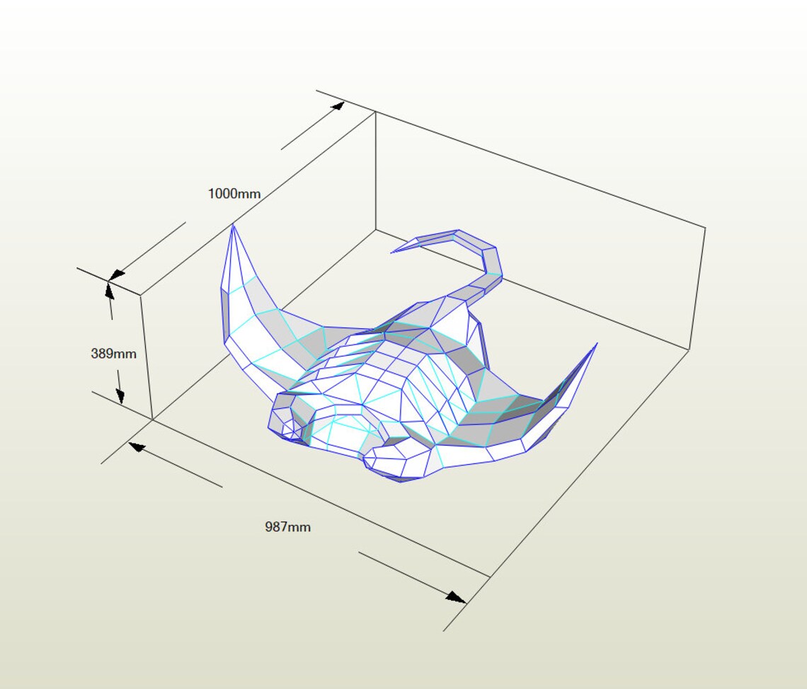 Manta Ray XXL Papercraft SVG-PDF Create Your Own 3D - Etsy