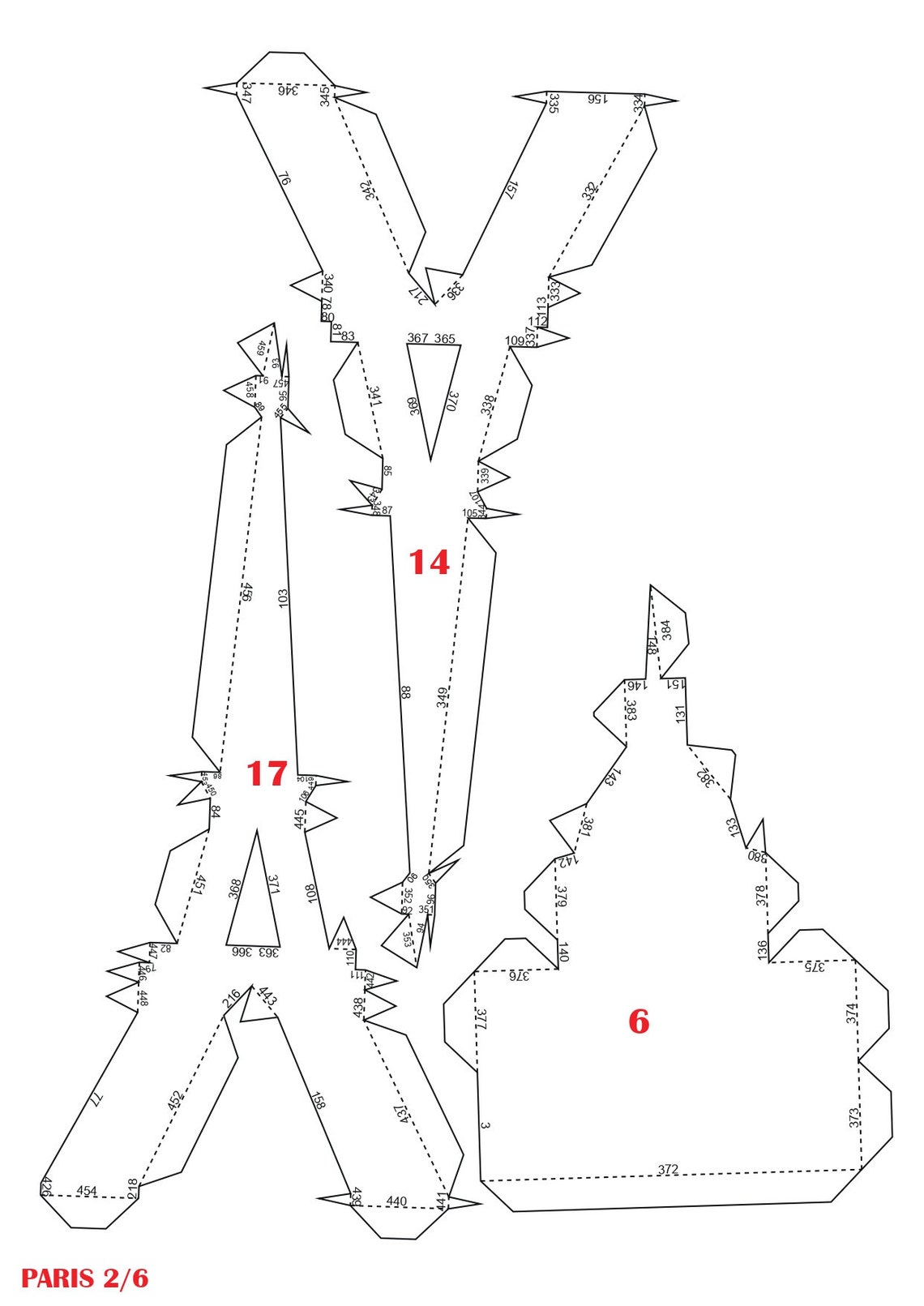 Papercraft Paris Eiffel Tower Papercraft Low Poly Printable - Etsy