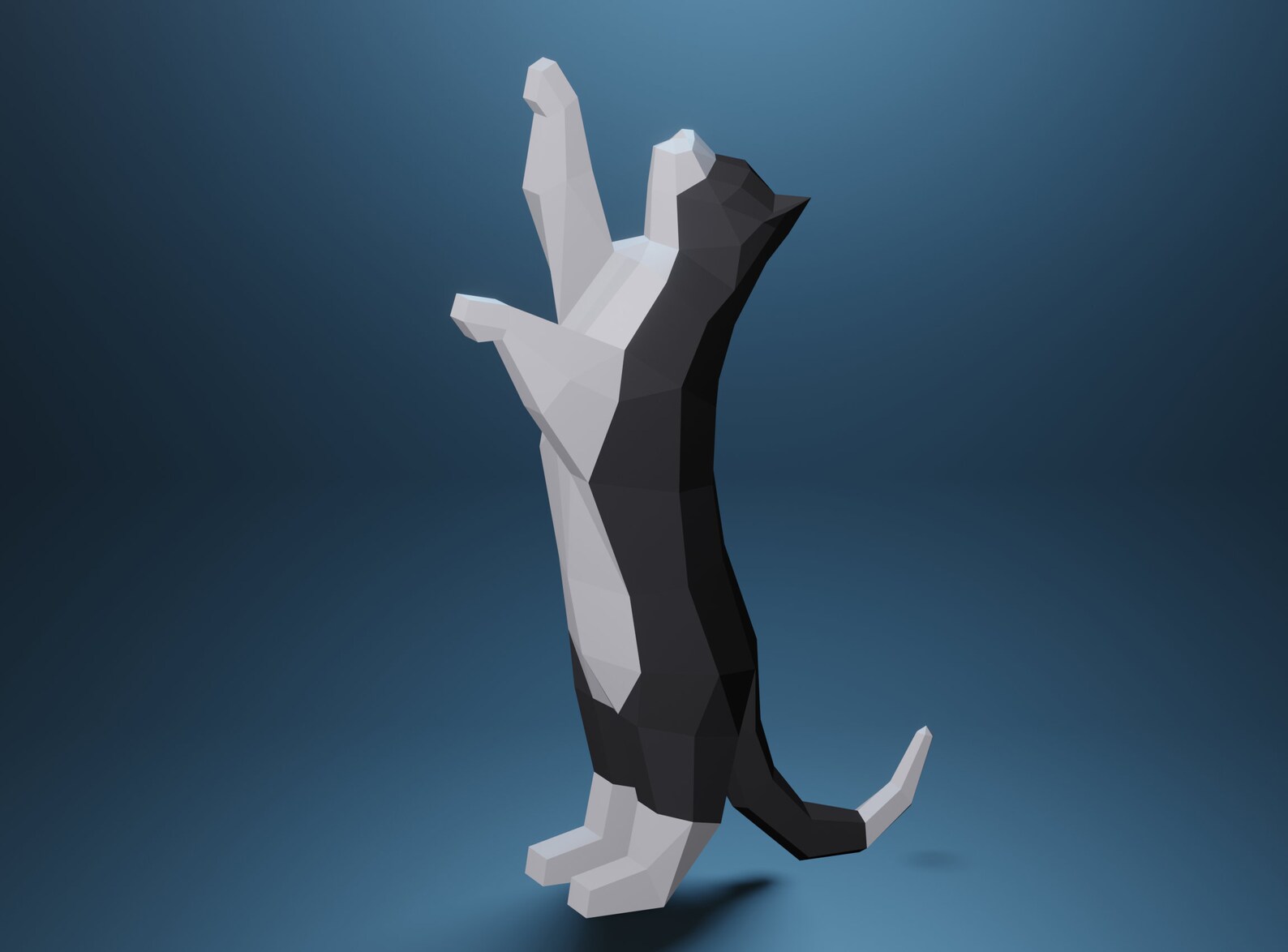 Cat Papercraft 3D PDF SVG DXF Template Papercraft Animals - Etsy