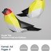 Papercraft Goldfinch, Bird 3d Papercraft, SVG, PDF, Instructions, Low ...