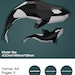 ORCA and Baby-orca, Paper Craft ORCA Whale , Paper Craft Template ...