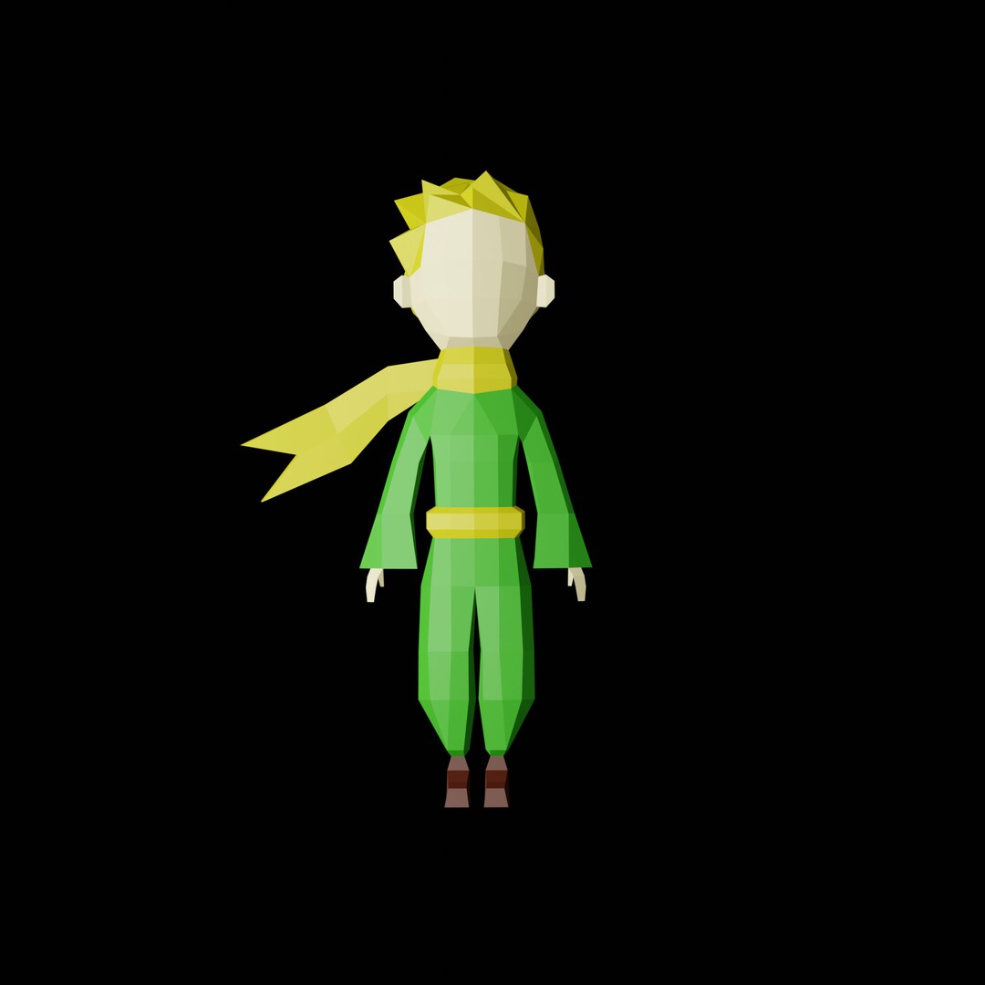 The Little Prince, Papercraft Low Poly Little Prince, Papercraft ...