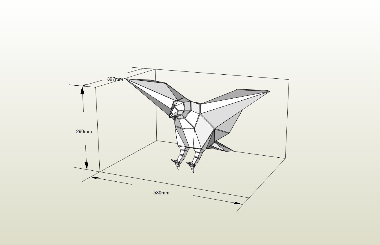 Raven Papercraft, Raven, SVG, PDF Template, Paper Statue, Crow 3D Low ...
