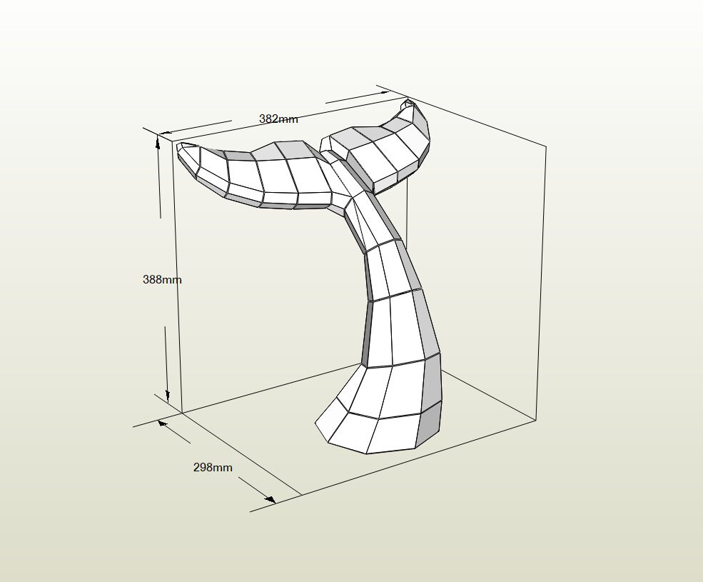 Two Whale Tails Papercraft, Printable PDF Template, Animal Figurine ...