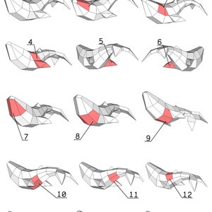 Low Poly Whale Model and BABY Calf, Pdf,svg Create Your Own 3D ...