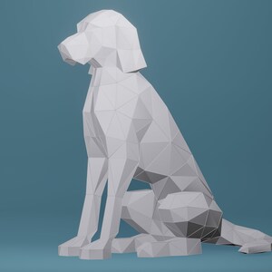 Pointer Dog Papercraft, Low Poly 3D Sculpture (PDF, SVG) - Etsy