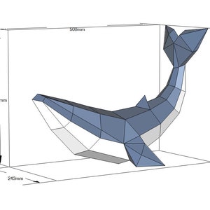 Low Poly Whale Model and BABY Calf, Pdf,svg Create Your Own 3D ...