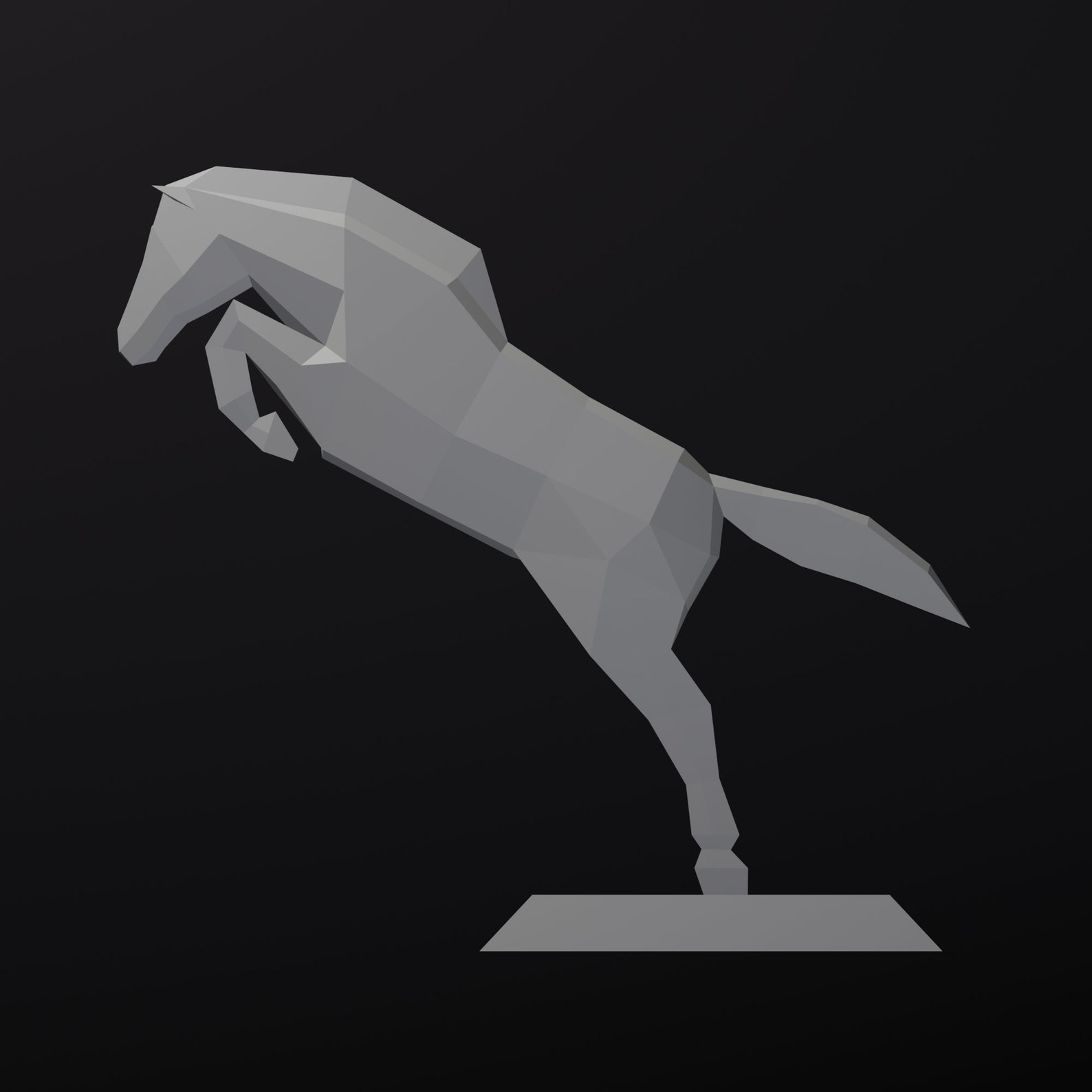 Papercraft Horse on Stand Low Poly Animal Pepakura Lowpoly - Etsy