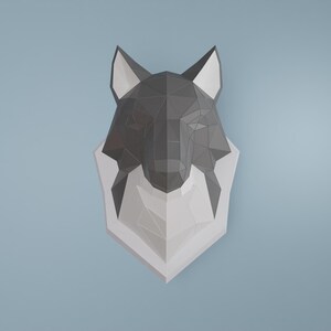 Papercraft Wolf, SVG, PDF, DXF, Paper Craft Wolf Angry Model, Wolf Pdf ...