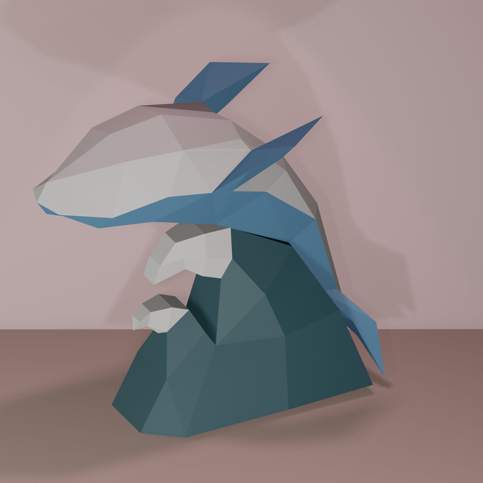 Low Poly Whale Model , Create Your Own 3D Papercraft Whale, Origami ...