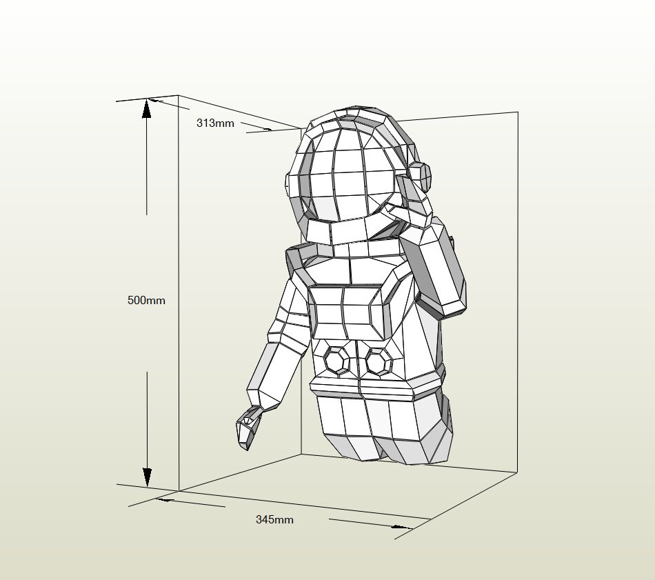 Paper Craft Astronaut SVG PDF Spaceman 3D Paper Model Paper - Etsy