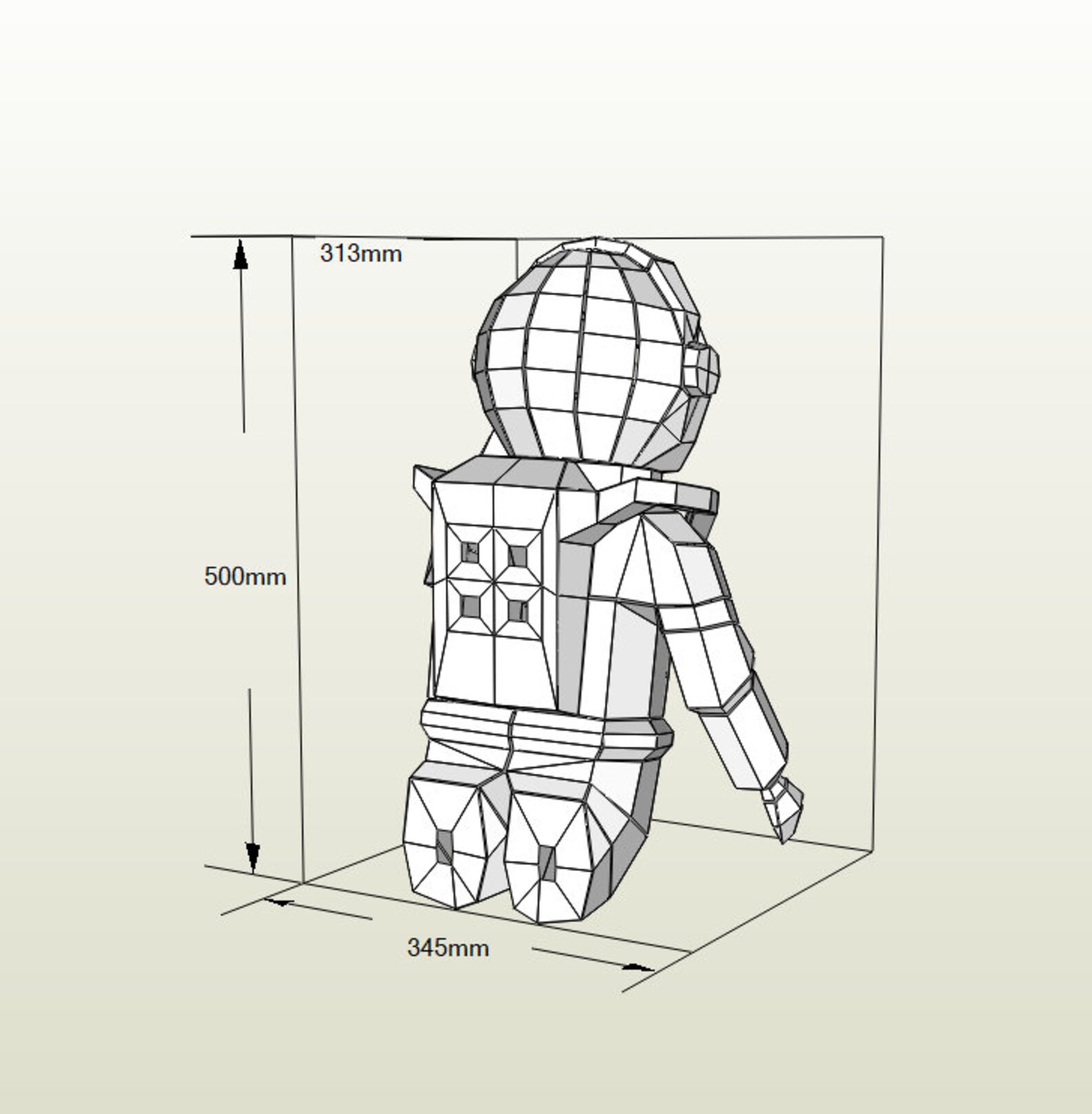 Paper Craft Astronaut SVG PDF Spaceman 3D Paper Model Paper - Etsy