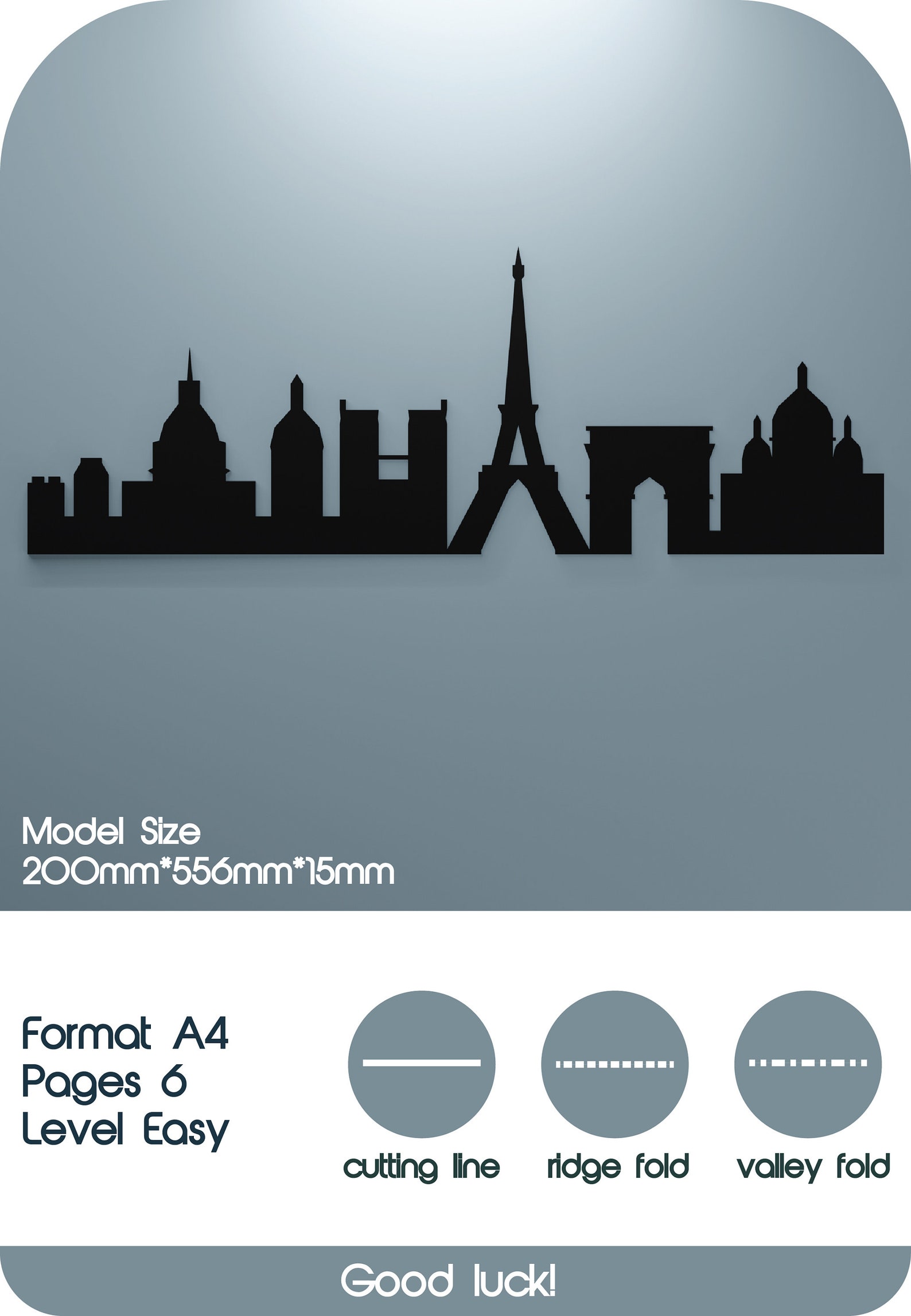 Papercraft Paris Eiffel Tower Papercraft Low Poly Printable - Etsy