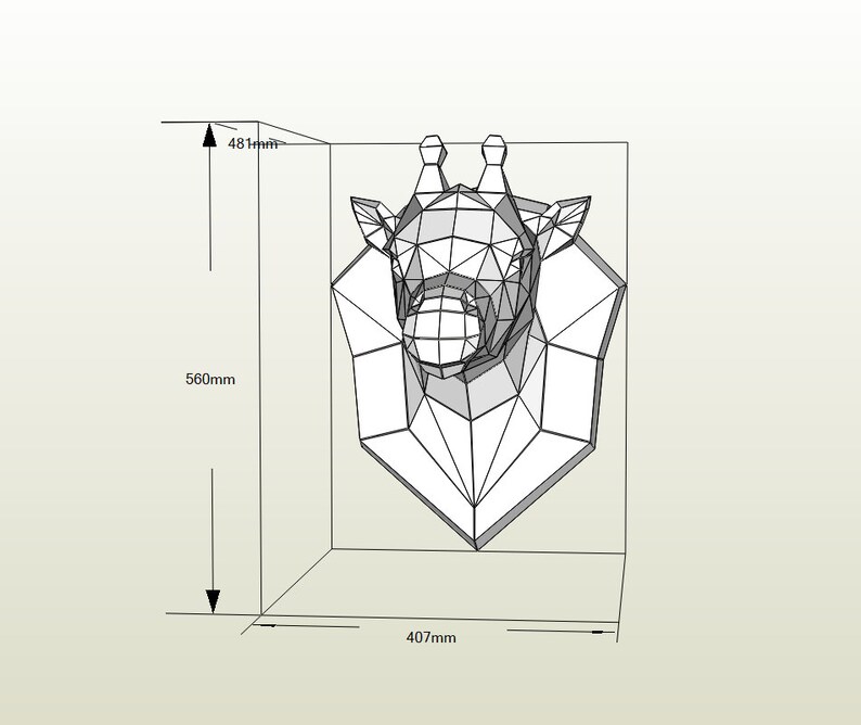 Papercraft Giraffe SVG PDF Paper Craft Giraffe Model - Etsy