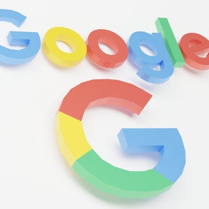 Papercraft Google 3d Letters, Low Poly, Papercraft, PDF Template ...