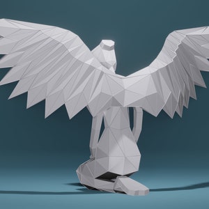 Papercraft Angel Girl, SVG, PDF, Low Poly Papercraft Woman, Paper Girl ...