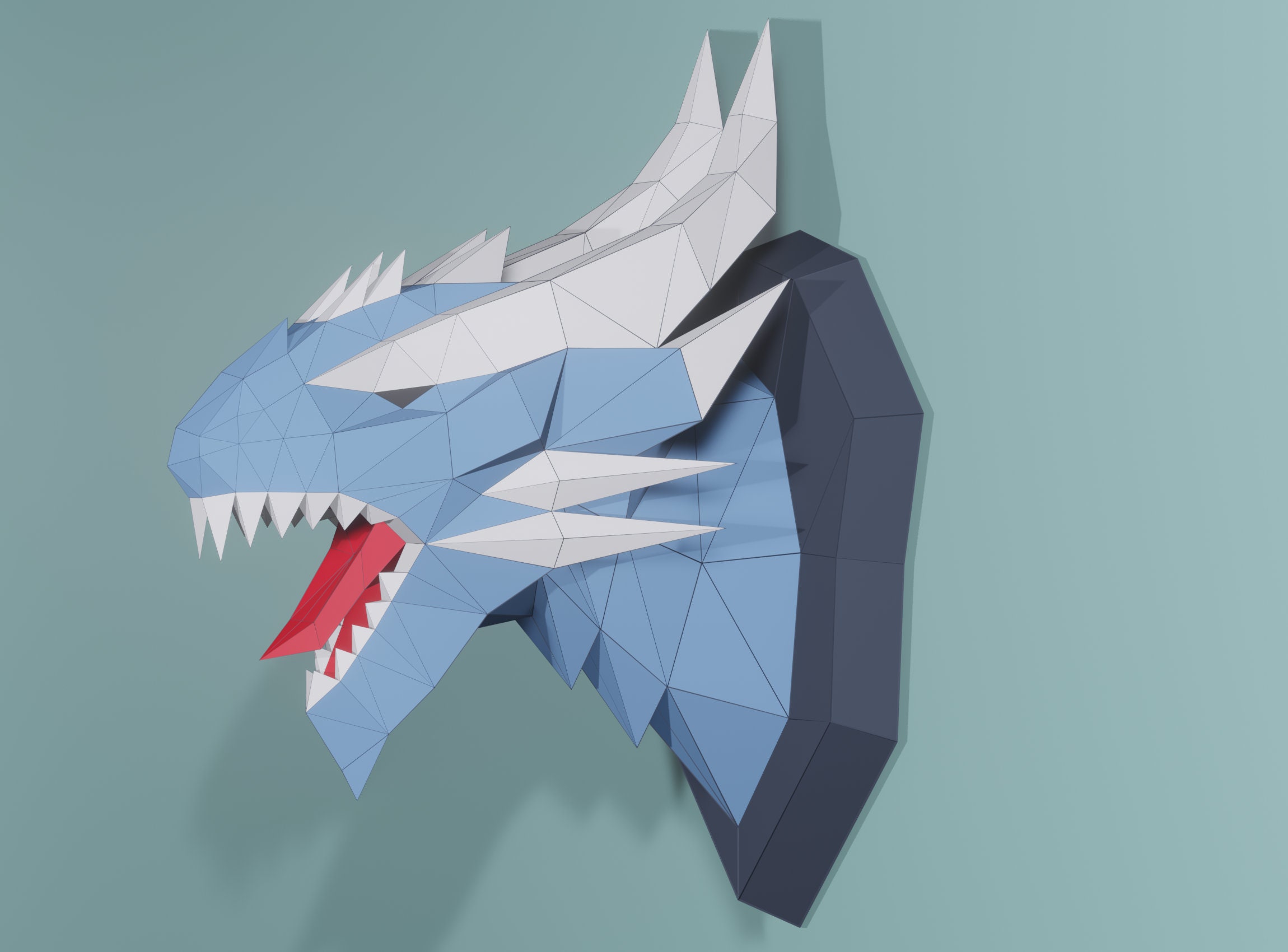 Papercraft Dragon SVG PDF. Paper Craft Dragon Model Dragon - Etsy