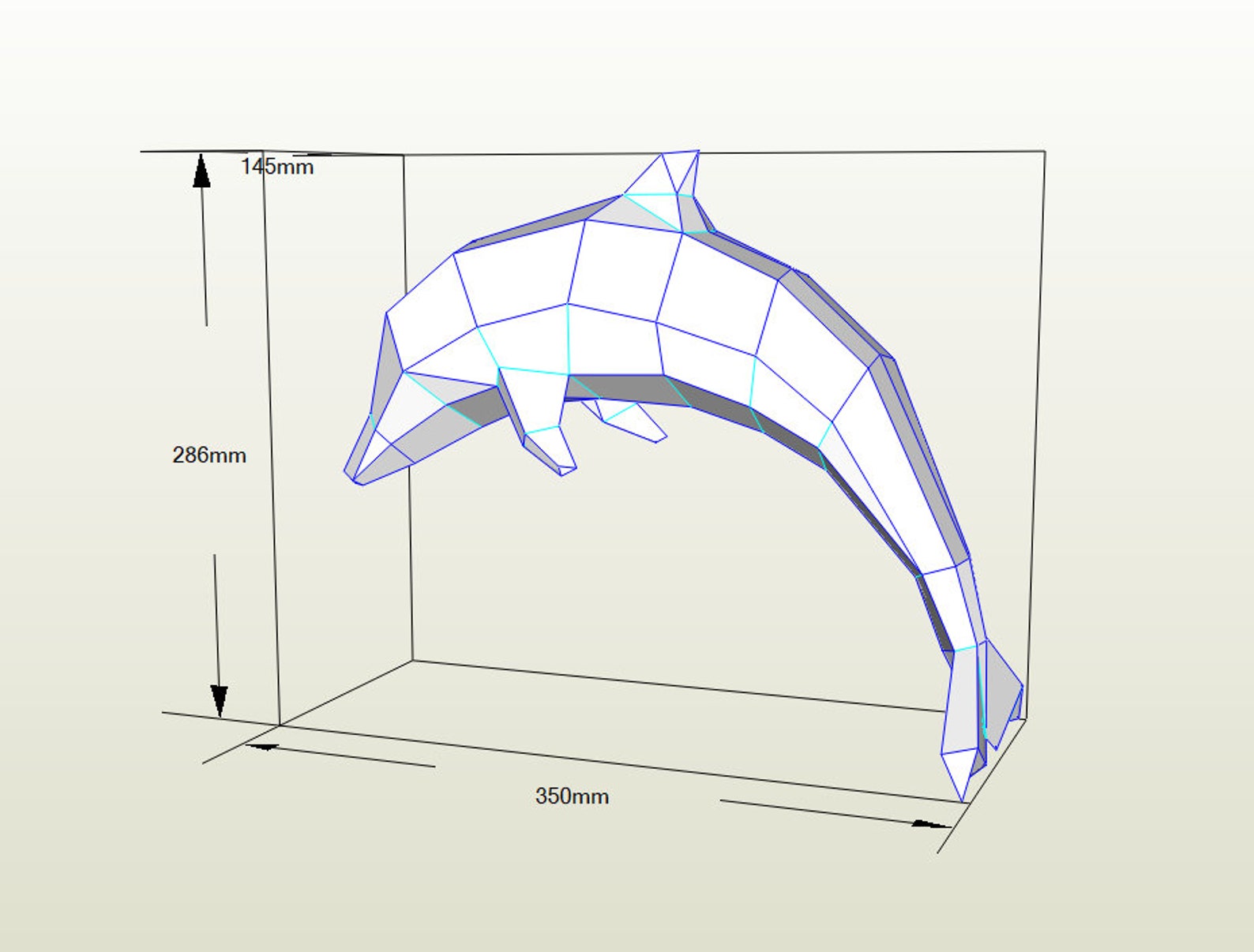 Dolphin Papercraft Animals Papercraft Pdf Paper Sculpture - Etsy