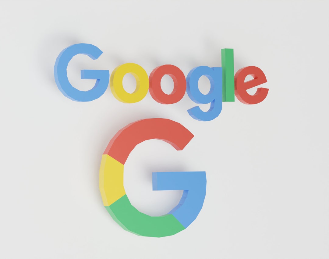 Papercraft Google 3d Letters, Low Poly, Papercraft, PDF Template ...