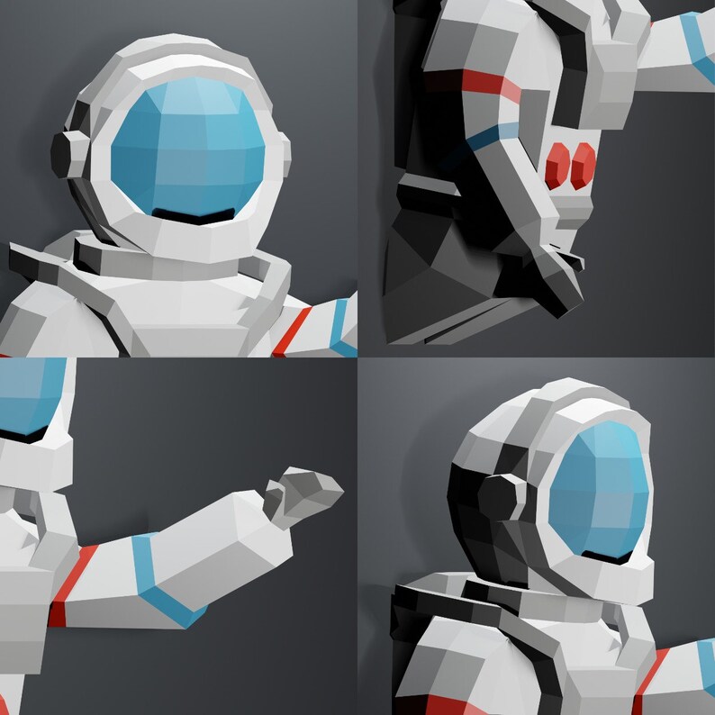 Paper Craft Astronaut SVG PDF Spaceman 3D Paper Model Paper - Etsy