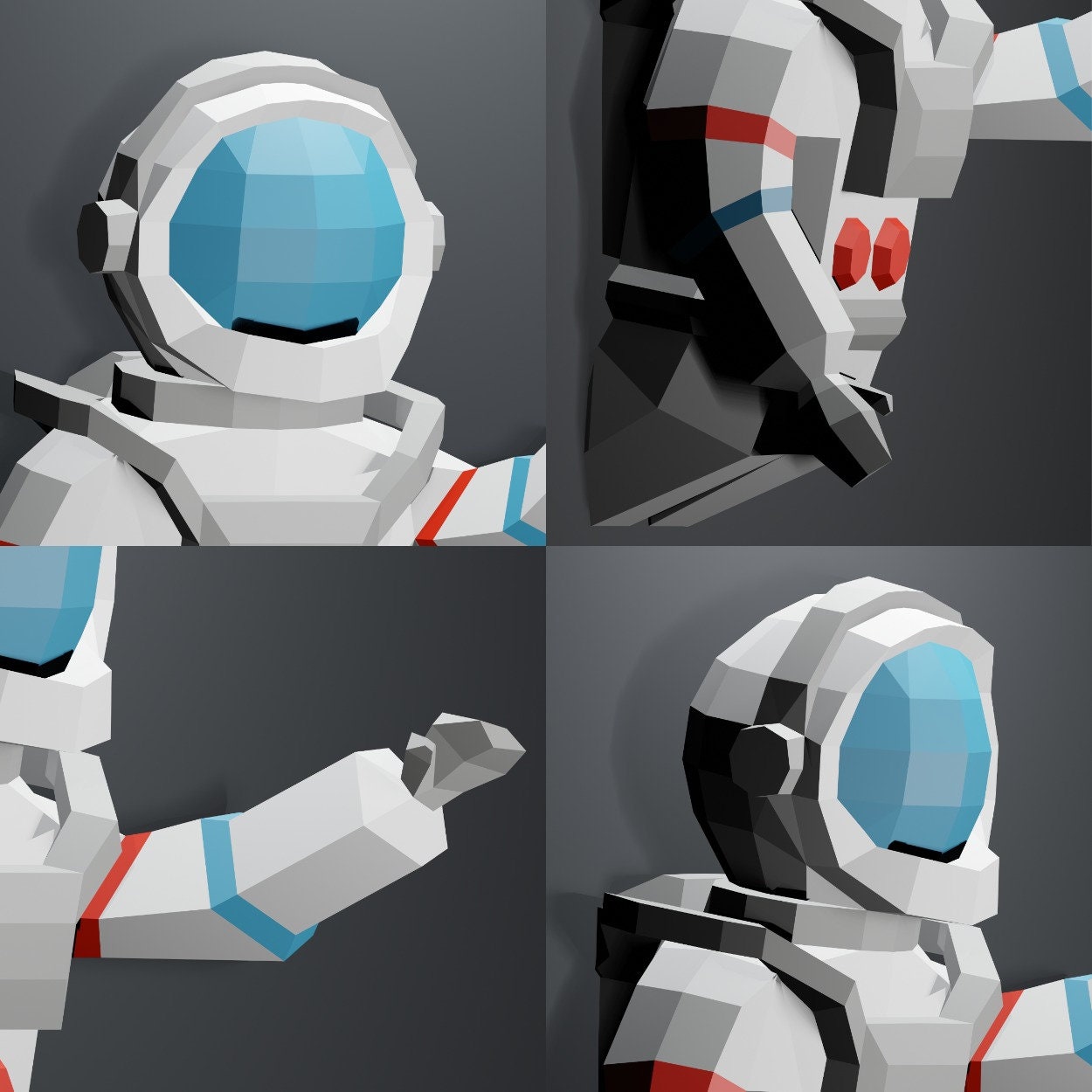 Paper Craft Astronaut SVG PDF Spaceman 3D Paper Model Paper - Etsy