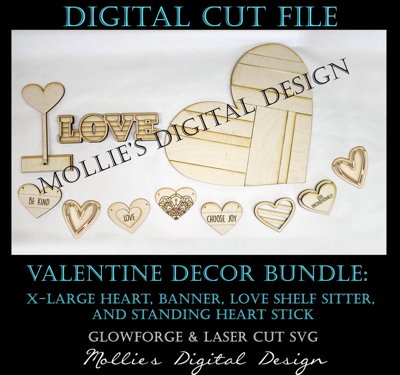 Glowforge File Laser SVG File Valentine SVG Digital - Etsy