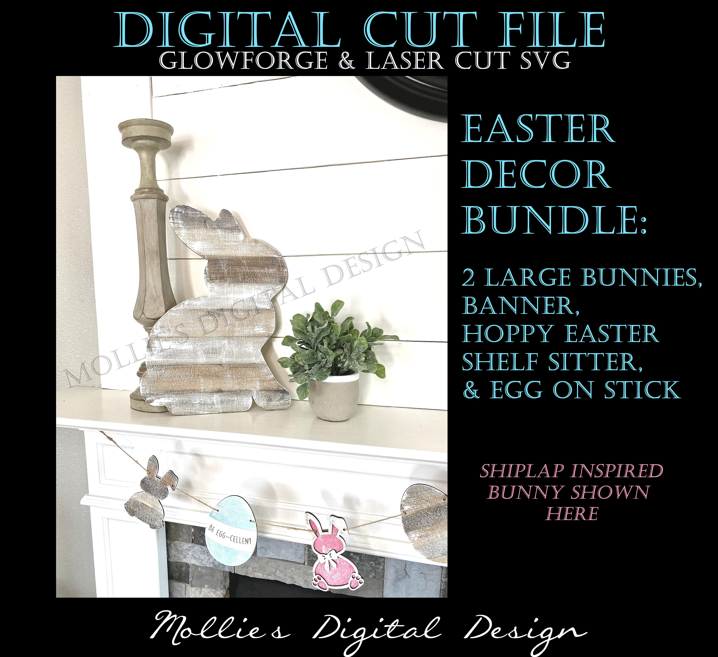 Glowforge SVG File | Easter SVG | Digital Laser Cut File | Easter ...