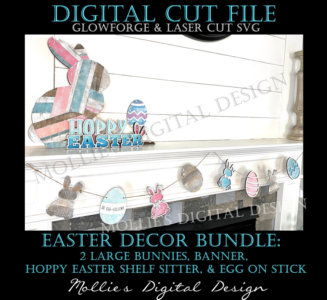 Glowforge SVG File | Easter SVG | Digital Laser Cut File | Easter ...