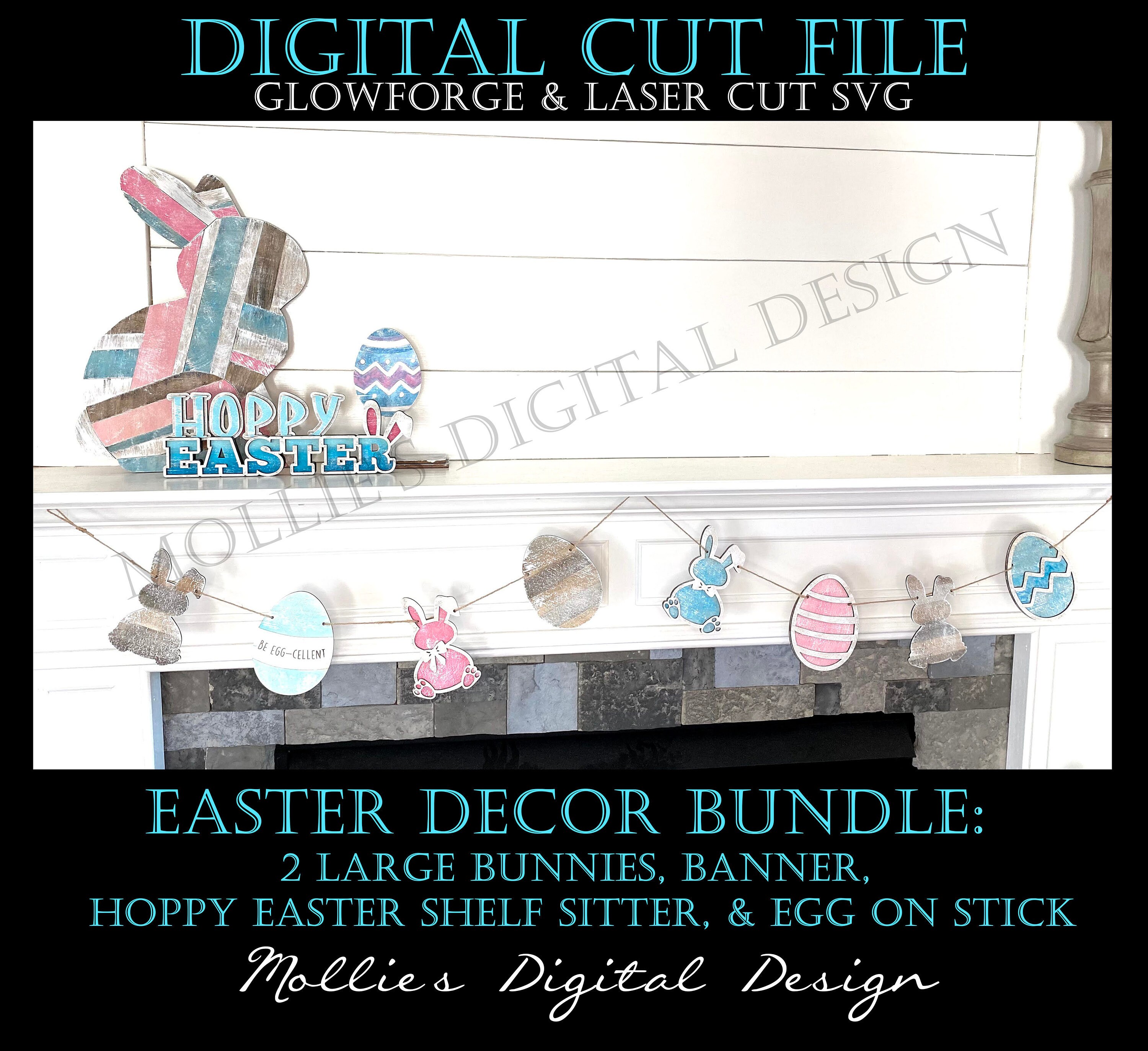 Glowforge SVG File | Easter SVG | Digital Laser Cut File | Easter ...
