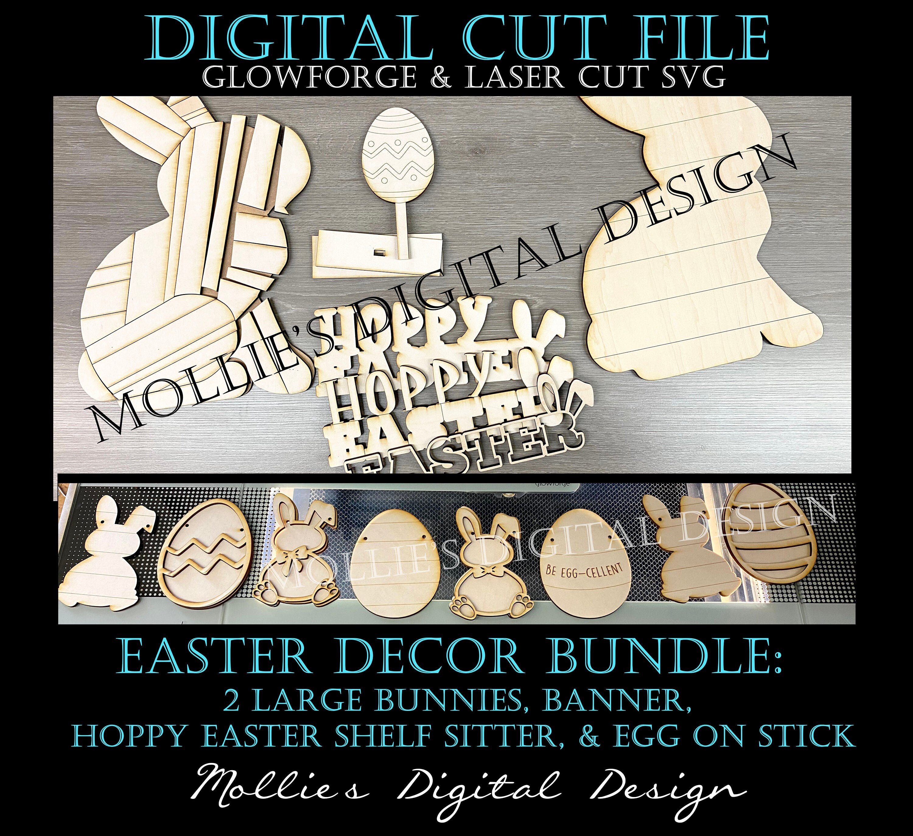 Glowforge SVG File | Easter SVG | Digital Laser Cut File | Easter ...