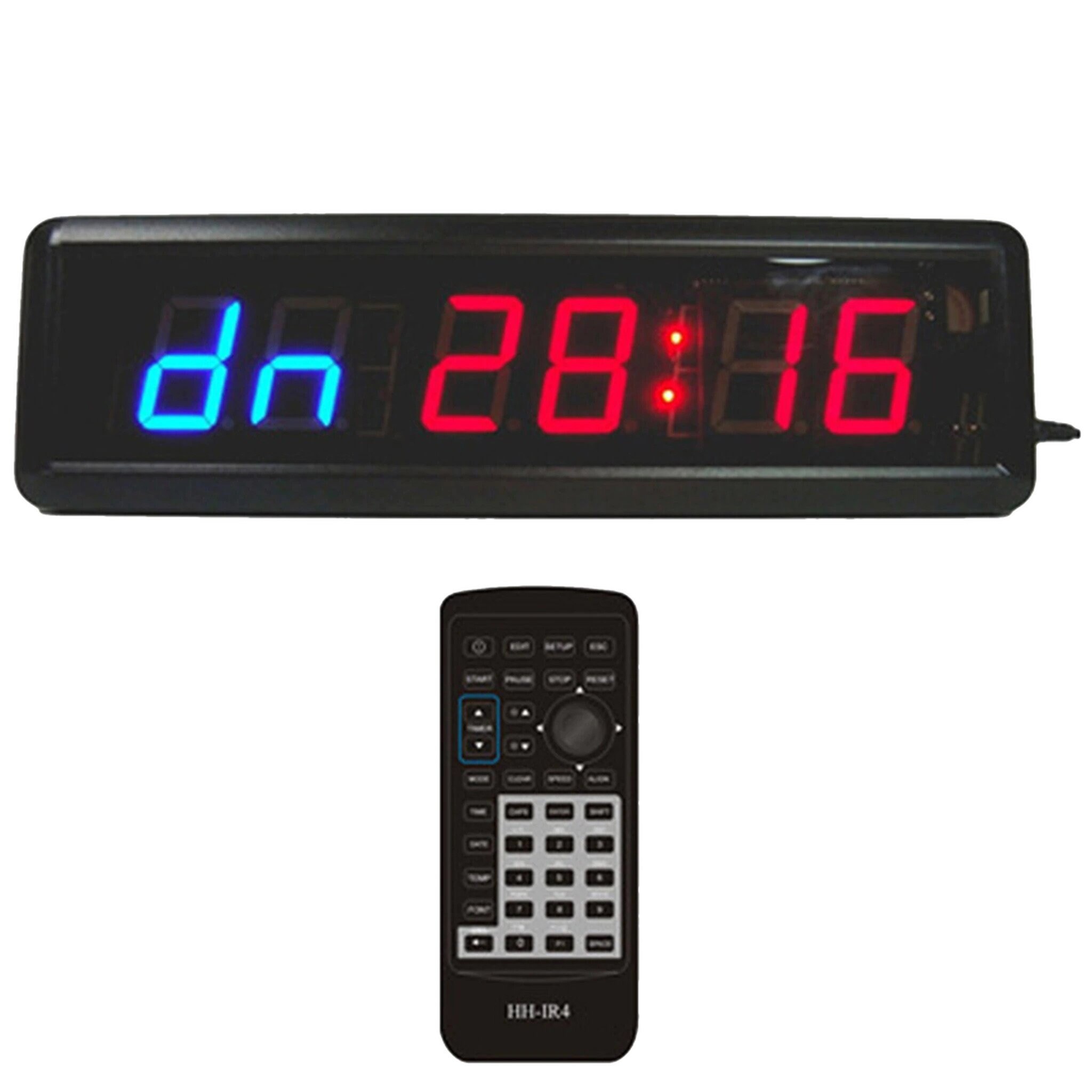 6-digit LED Digital Countdown Wall Clock Comes With Adapter, Remote and ...