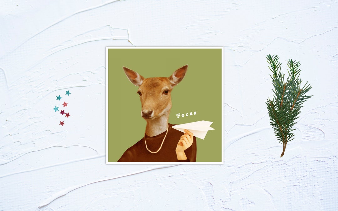 Bored Janice Deer Mini Print Fox Spiritual Feel Good Affirmations Goals ...
