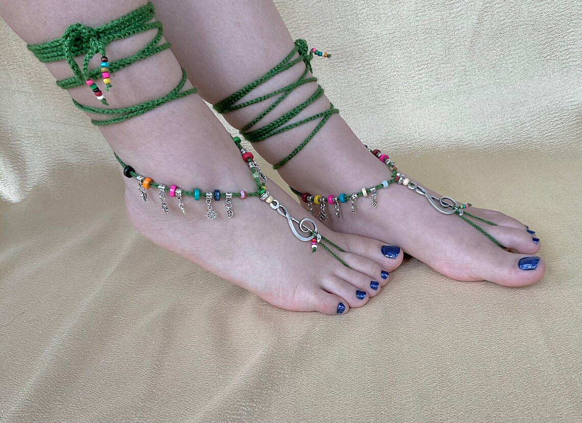 Musical Symbol Anklets,beach Barefoot Sandal,foot Jewelry in 5 Colors ...