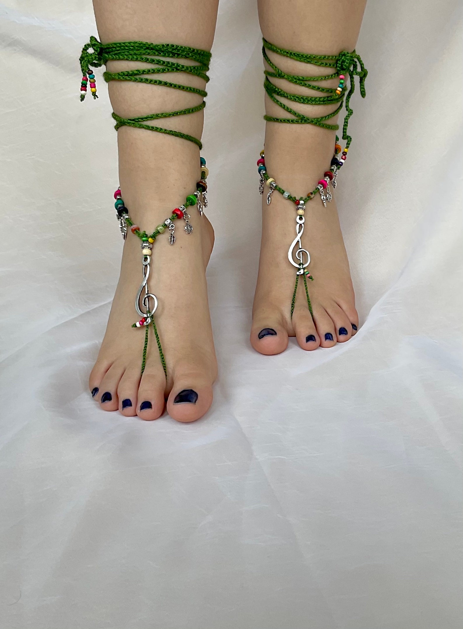 Musical Symbol Anklets,beach Barefoot Sandal,foot Jewelry in 5 Colors ...