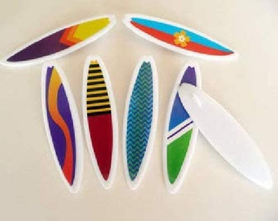 Oasis Supply Surfboards Cake and Cupcake Toppers, Assorted - Etsy